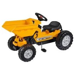 Trettraktor BIG "BIG-Jim-Dumper", gelb (gelb, schwarz), Tretfahrzeuge, KinderB:46cm H:94cm T:54cm, BxTxH: 46x54x94 cm, B:46cm H:94cm T:54cm