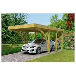 Skan Holz Einzelcarport SKANHOLZ "Friesland 6", gr&uuml;n (gr&uuml;n, braun), B/H/T: 210cm x, Carports