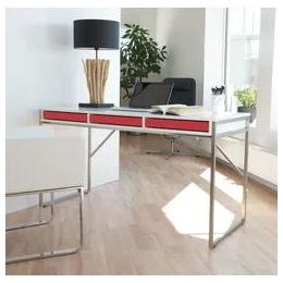 Schreibtisch HAMMEL FURNITURE "Mistral B&uuml;rotisch, Arbeitstisch, Tisch, Computertisch", rot, B:137,4cm H:75cm T:60cm, Tische, Schreibtisch, mit Gestell, B: 137,4 cm, Designm&ouml;bel