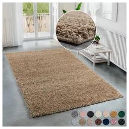 Hochflor-Teppich Bruno Banani "Shaggy Soft" Gr. 3, braun, B:120cm H:30mm L:180cm, Kunstfaser, Teppiche, gewebt, Uni Farben, besonders weich und kuschelig, Kundenliebling