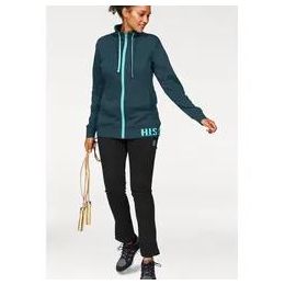 H.I.S. Jogginganzug H.I.S, Damen, Gr. 56, blau (petrol), Obermaterial: 50% Baumwolle, 50% Polyester, unifarben, bequem, Sportanz&uuml;ge Jogginganzug, Gro&szlig;e Gr&ouml;&szlig;en