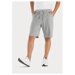 Sweatshorts Kangaroos "kurze Jogginghose", Herren, Gr. 56/58 (XL), N-Gr, grau (grau, meliert), Sweatware, Obermaterial: 60% Baumwolle, 40% Polyester, unifarben, Basic, l&auml;ssig geschnitten kniefrei, Hosen Sweatshorts, aus weicher Sweatware mit Kordel