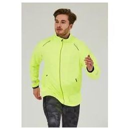Laufjacke Endurance "Earlington", Herren, Gr. M, gelb, 100% Polyester, mehrfarbig, normal, hoch geschlossener Ausschnitt, Jacken, mit extra gro&szlig;en reflektierenden Elementen