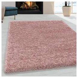 Hochflor-Teppich Ayyildiz TEPPICHE "SYDNEY 3000", rosa (ros&eacute;), B:120cm H:30mm L:170cm, Polypropylen (PP), Teppiche, Shaggy, Langflor, uni, auch in rund, Wohnzimmer