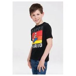 T-Shirt logoshirt "Super Mario", M&auml;dchen, Gr. 92, schwarz, 100% Baumwolle, bedruckt, normal, Rundhals, Shirts T-Shirt, mit lizenziertem Design