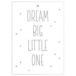 Wandbild Reinders "Slim Frame White 50x70 Dream Big Little One", wei&szlig; (farbe bild(er): wei&szlig;), B:50cm H:70cm T:2cm, MDF, Bilder