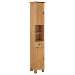 Hochschrank Home Affaire "Oslo", beige (natur gebeizt, gewachst), B:30cm H:177cm T:30cm, Massivholz, Schr&auml;nke, Hochschrank