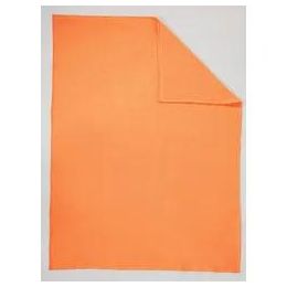 Wohndecke Biederlack Gr. 3, orange (terrakotta), B:100cm L:150cm, 58% Baumwolle, 35% Polyacryl, 7% Polyester, Wohndecken, Wohndecke