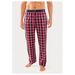 Webhose s.Oliver, Herren, Gr. 56/58 (XL), N-Gr, rot (rot, kariert), Web, Obermaterial: 100% Baumwolle, kariert, Basic, bequem lang, Hosen Pyjamahose Homewear Hose, mit Markenlogo im Bund