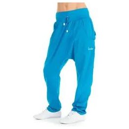 Haremshose WINSHAPE "UNISEX 4Pocket Pants WH13", Damen, Gr. L, Normalgr&ouml;&szlig;en, blau (t&uuml;rkis), 90% Baumwolle, 10% Elasthan, Hosen Haremshose