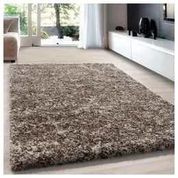 Hochflor-Teppich Ayyildiz TEPPICHE "Enjoy Shaggy" Gr. 4, beige, B:160cm H:50mm L:230cm, Kunstfaser, Teppiche, auch als L&auml;ufer, Shaggy, Langflor, meliert, Wohnzimmer