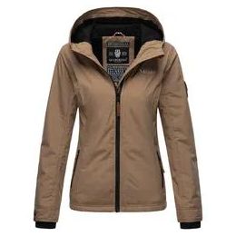 Outdoorjacke Marikoo "Brombeere", Damen, Gr. M (38), grau (taupe), Obermaterial: 100% Polyester, Innenseite: 100% Polyester, Jacken Outdoorjacke, sportliche &Uuml;bergangsjacke mit Kapuze