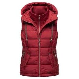 Steppweste Marikoo "Taisaa", Damen, Gr. M, rot (blood rot), Obermaterial: 100% Polyester; Innenseite: 100% Polyester, Westen Steppweste, inklusive Leckerlie-Beutel