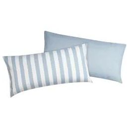 Kissenbezug OTTO HOME "Greta", blau (jeansblau), B:80cm L:40cm, Renforc&eacute;, Obermaterial: 100% Baumwolle, Kissenbez&uuml;ge, Kissenbezug, Kissenh&uuml;lle mit Wendeoptik, OEKO-TEX und Made in Green zertifiziert