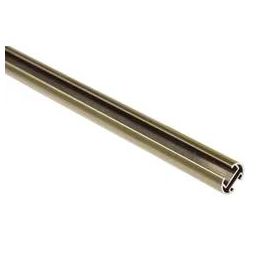 Gardinenstange Gardinia "Memphis mit Innenlauf II", grau (messingfarben), L:200cm, Metall, Gardinenstangen, Serie Einzelprogramm Memphis &Oslash; 16 mm