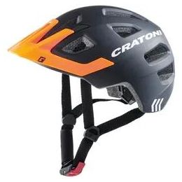 Fahrradhelm Cratoni "Maxster Pro" Gr. 46, schwarz (schwarz, orange matt), Helme, 46/51 Kopfumfang: 46cm - 51cm, matt