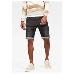 G-Star Raw Shorts G-STAR "3301 Slim 1/2", Damen, Gr. 30, N-Gr, grau, Denim/Jeans, Obermaterial: 97% Baumwolle, 3% Elasthan, Abriebeffekte, schmal kniefrei, Hosen Shorts