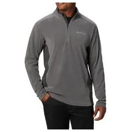 Fleecepullover Columbia "KLAMATH RANGE II HALF ZIP", Herren, Gr. M, grau (anthrazit), Fleece, Obermaterial: 100% Polyester, abgesteppt, Sweatshirts Fleecepullover, f&uuml;r Outdoor-Abenteuer und Wandern, atmungsaktiv, schnell trocknend