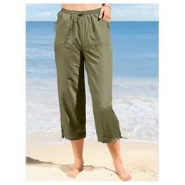 7/8-Hose Classic Basics, Damen, Gr. 19, Kurzgr&ouml;&szlig;en, gr&uuml;n (khaki), 100% Polyester, unifarben, 7/8-L&auml;nge, Hosen 7/8-Hose