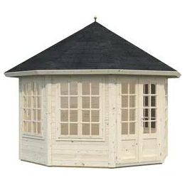 Gartenhaus Palmako "Pavillon Veronica", beige (naturbelassen), Fu&szlig;boden im Gartenhaus, ohne Dacheindeckung, Massivholz, Gartenh&auml;user, Gartenhaus, naturbelassen