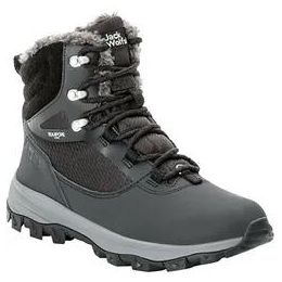 Outdoorwinterstiefel Jack Wolfskin "EVERQUEST TEXAPORE HIGH W", Damen, Gr. 39, grau (anthrazit), Leder, Synthetik, Textil, Schuhe Outdoorwinterstiefel, Winterboots, Winterstiefel, Snowboots, Winterschuhe, gef&uuml;ttert