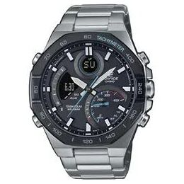 Smartwatch Casio EDIFICE, silber (t&uuml;rkis, schwarz, silberfarben, silberfarben), Smartwatches, Herren, Smartwatch, Solaruhr,Armbanduhr,Herrenuhr,Stoppfunktion,Edelstahlarmband,Bluetooth
