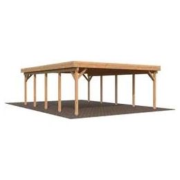 Doppelcarport Palmako "Karl", braun (hellbraun), B/H/T:, Carports