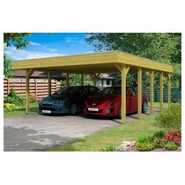 Skan Holz Doppelcarport SKANHOLZ "Friesland", gr&uuml;n, B/H/T: 207cm x, Carports