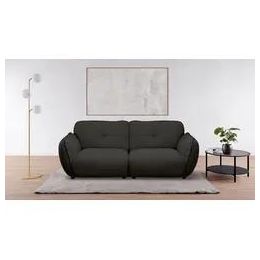 3-Sitzer BETYPE "Be Fluffy moderner Love Seat, XXL Sofa, Mega Sofa", grau (anthracit), B:242cm H:87cm T:120cm, 100% Polyester, Sofas, Softes Sitzgef&uuml;hl, moderne Kedernaht, hochwertiger Bezug