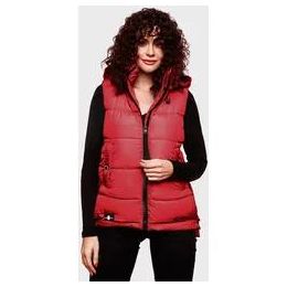 Steppweste Marikoo "Zarinaa", Damen, Gr. M, rot (blood rot), Obermaterial: 100% Polyester; Futter: 100% Polyester; Wattierung: 100% Polyester, Westen Steppweste, mit vier seitlichen Taschen