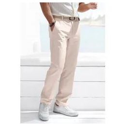 Chinohose John Devin "regular-fit, lange Oxford Hose", Damen, Gr. 38, L&auml;nge 30, beige, Web, Obermaterial: 98% Baumwolle, 2% Elasthan, unifarben, regular fit lang, Hosen Chinohose, aus elastischer Baumwoll-Qualit&auml;t