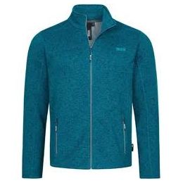 Fleecejacke DEPROC ACTIVE "YORKTON V MEN", Herren, Gr. 5XL (62), blau (navy), 100% Polyester, bequem, gerader Abschluss mit Gummizug, Jacken Fleecejacke, weiche Fleecejacke in traditioneller Optik