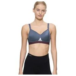 Sport-BH triaction by Triumph "Triaction Gravity Lite P EX", Damen, Gr. 75, Cup D, blau (crown blau), Single Jersey, Obermaterial: 47% Polyester, 33% Polyamid, 20% Elasthan, kontrastfarbene Details, leicht gl&auml;nzend, unifarben, k&ouml;rpernah, BHs Sport-BH, atmungsaktiv und extremer Halt