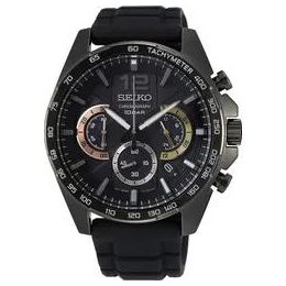Chronograph Seiko, schwarz, Armbanduhren, Herren, Chronograph, Armbanduhr, Quarzuhr, Herrenuhr, Datum, Stoppfunktion
