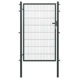 Zauneinzelt&uuml;r GARDEN 'N' MORE "Einzeltor Premium", grau (anthrazit), B:120cm H:160cm, Stahl, Tore, 163 cm hoch, anthrazit