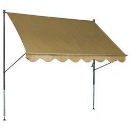 Klemmmarkise, beige, B:400cm H:275cm, Polyethylen, Angerer FREIZEITM&Ouml;BEL, Markisen