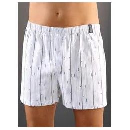 WITT Boxershorts, Herren, Gr. 8, 2 Stk., wei&szlig; (2x wei&szlig;, bedruckt), 100% Baumwolle, Unterhosen