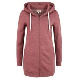 Sweatjacke oxmo "Sweatjacke OXVicky", Damen, Gr. M, rot (wine r mel), Obermaterial: 80% Polyester PES. 20% Baumwolle CO., normal, ohne Ausschnitt, Sweatjacken Sweatjacke