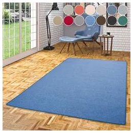 Teppich OTTO HOME "Fortis, Schlinge, Made in Netherlands", blau, B:80cm H:5mm L:320cm, Kunstfaser, Teppiche, Teppich, Uni Farben, gekettelt, auch als L&auml;ufer, strapazierf&auml;hig, Wohnzimmer