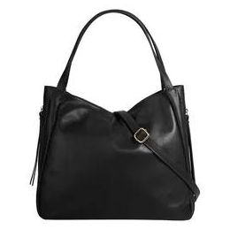 Umh&auml;ngetasche Samantha Look, Damen, Gr. B/H/T: 35cm x 30cm x 14cm onesize, schwarz, Leder, clean, Taschen Umh&auml;ngetasche, echt Leder, Made in Italy