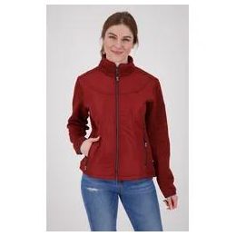 Strickfleecejacke DEPROC ACTIVE "LAKE RODELL WOMEN", Herren, Gr. 50 (XL), rot, 100% Polyester, tailliert, gerader Abschluss mit innenliegendem Gummizug, Jacken, auch in Gro&szlig;en Gr&ouml;&szlig;en erh&auml;ltlich
