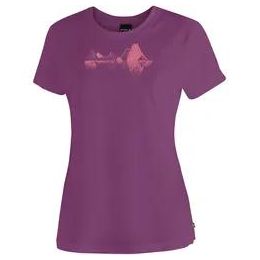 T-Shirt Maier Sports "Tilia Pique W", Damen, Gr. 42, lila (purpurviolett), 100% Polyester, Rundhals, Shirts T-Shirt, Damen Kurzarmshirt, leichtes Sommer Funktionsshirt, Rundhals, Reg Fit
