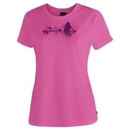 T-Shirt Maier Sports "Tilia Pique W", Damen, Gr. 48, pink, 100% Polyester, Rundhals, Shirts T-Shirt, Damen Kurzarmshirt, leichtes Sommer Funktionsshirt, Rundhals, Reg Fit