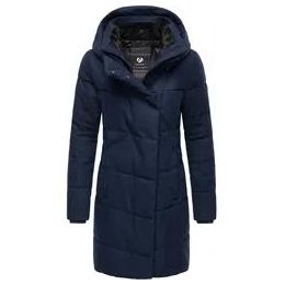 Wintermantel Ragwear "Pavla Coat", Damen, Gr. XS (34), blau (navy), Obermaterial: 100% Polyester. Innenfutter: 100% Polyester. Wattierung: 100% Polyester, tailliert ca. Mitte Oberschenkel, &Auml;rmel ohne &Auml;rmelschlitz Rippstrickb&uuml;ndchen, M&auml;ntel Wintermantel, stylischer Damen Steppmantel in Woll-Optik