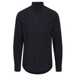 Langarmhemd Casual Friday "Langarmhemd CFAnton", Herren, Gr. XXL, N-Gr, schwarz (schwarz navy), Obermaterial: 100% Baumwolle CO., Hemden