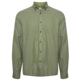 !Solid Langarmhemd SOLID "Langarmhemd SDPepe", Herren, Gr. XXL, N-Gr, gr&uuml;n (dusty olive melange), Obermaterial: 60% Baumwolle CO. 40% Polyester PES., Hemden
