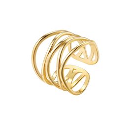 Hey Happiness Ring 'Weave' Damen Gr&ouml;&szlig;e 50/60 gold