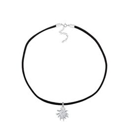 Elli Choker 'Edelweiss' Damen Gr&ouml;&szlig;e One Size schwarz / silber
