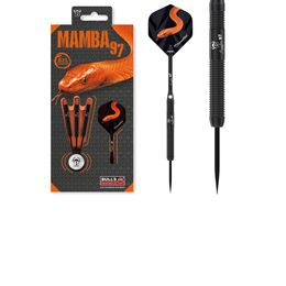 Bull's Bull's Steeldarts ' Mamba 97 M1 Dartpfeile 97% Tungsten Darts-Set Profi 25 Gramm' Herren Gr&ouml;&szlig;e 25 orange / schwarz