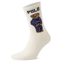 Polo Ralph Lauren Socken Damen Gr&ouml;&szlig;e 36/41 ecru / blau / navy / braun